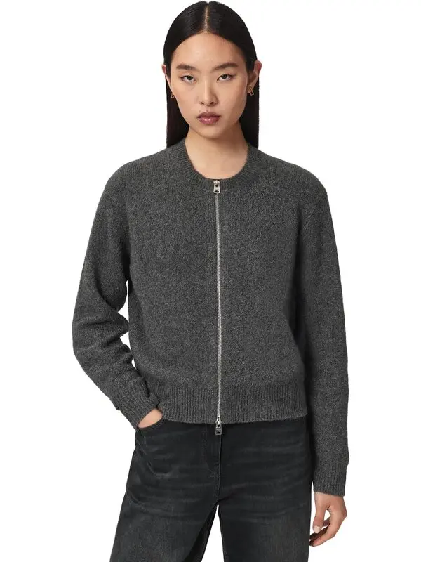 ALLSAINTS Effie Alpaca-blend Cardigan - Grey