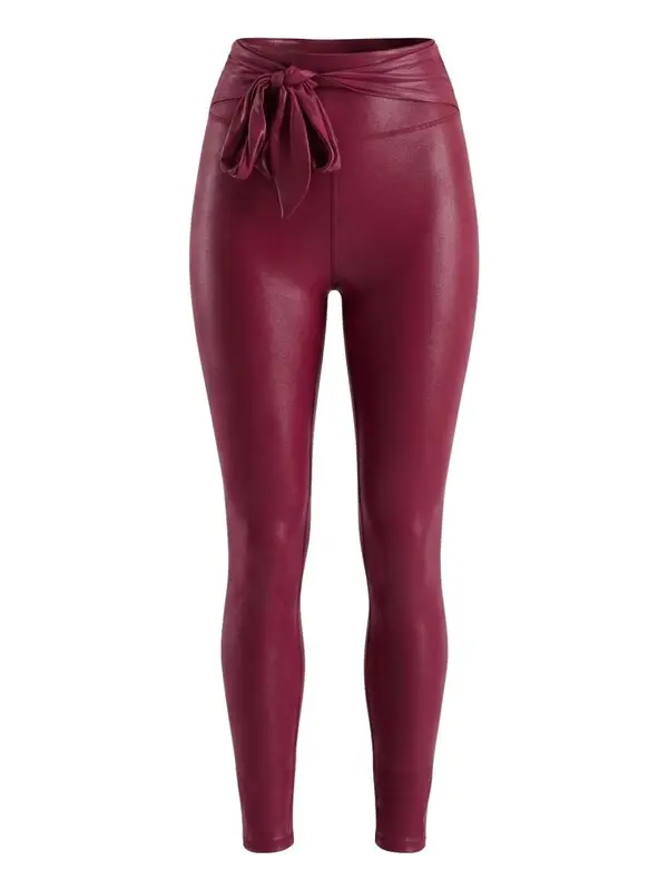 SCOUT ATHLETIC Life's Too Short To Drink Bad Wine Leggings - Red