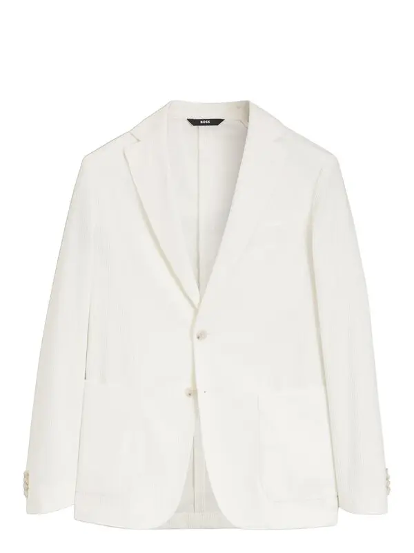 BOSS Slim-fit Blazer In A Cotton-cashmere Blend - White