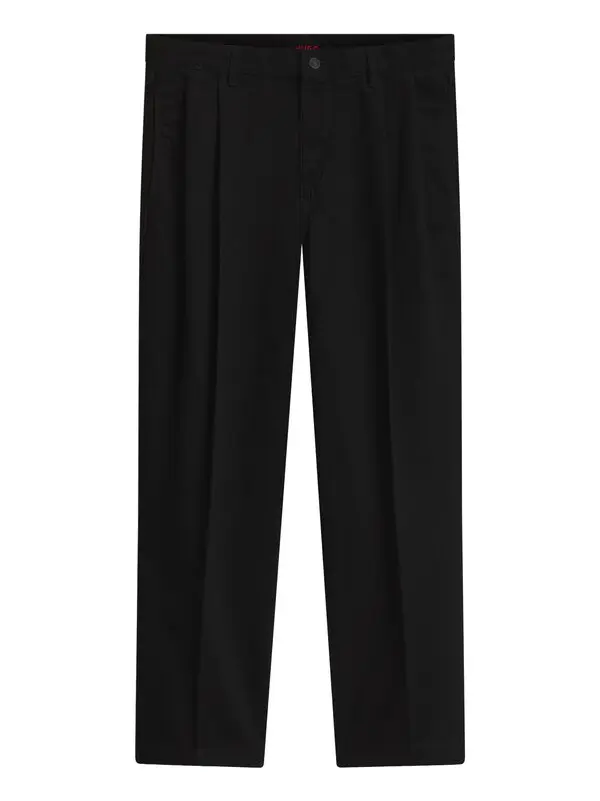 Hugo Rigid Denim Tailoring-inspired Relaxed-fit Jeans - Black