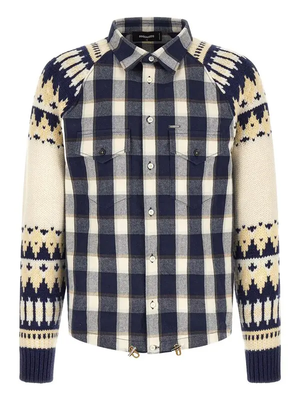 Dsquared2 Classic Check Drawstring' Shirt - Multi