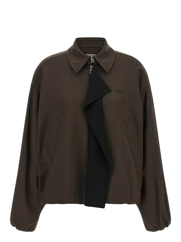 Loewe Viscose And Wool Jacket - Brown