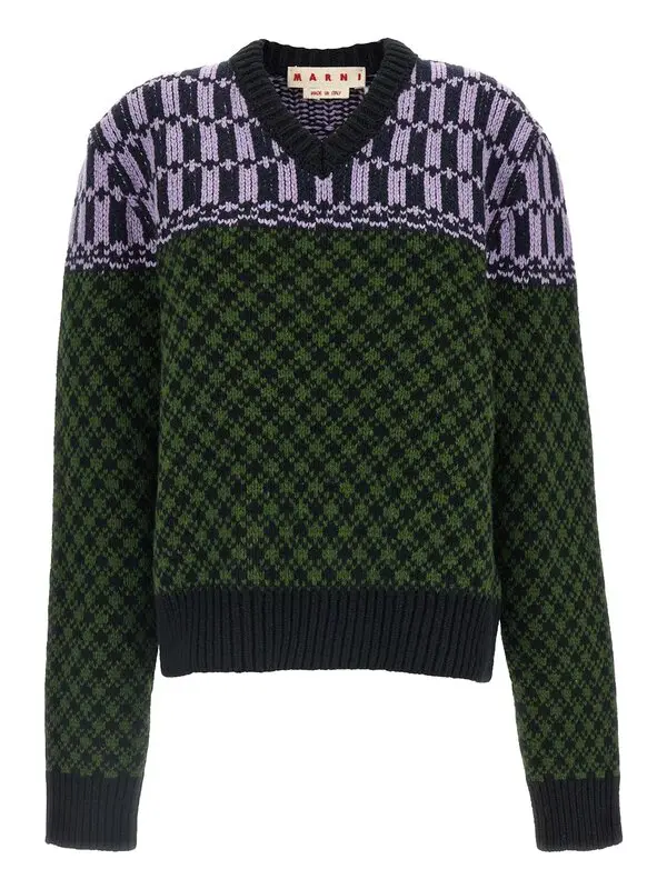 Marni Geometric Pattern Sweater - Multi