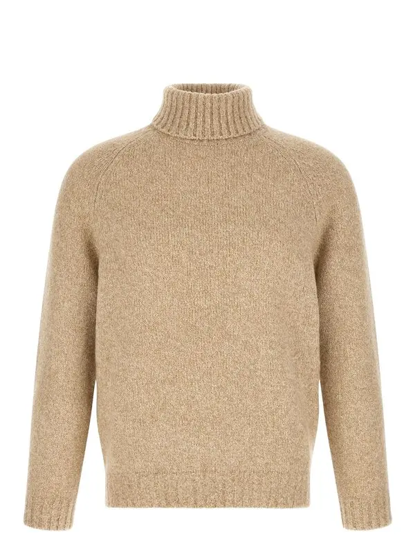 Brunello Cucinelli Raglan Sleeves Turtleneck Sweater - Beige