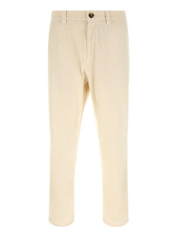 Brunello Cucinelli Cotton Corduroy Trousers - Beige