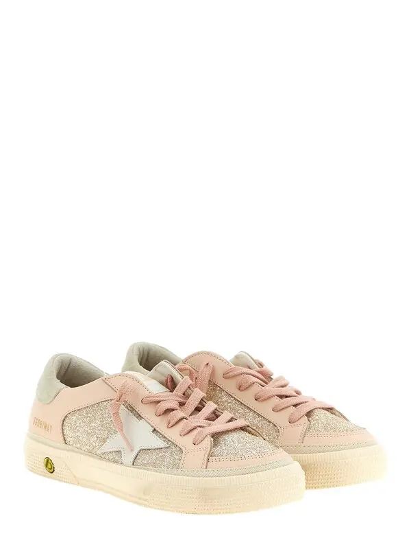 GOLDEN GOOSE Low-top Sneakers With Glitter - Pink