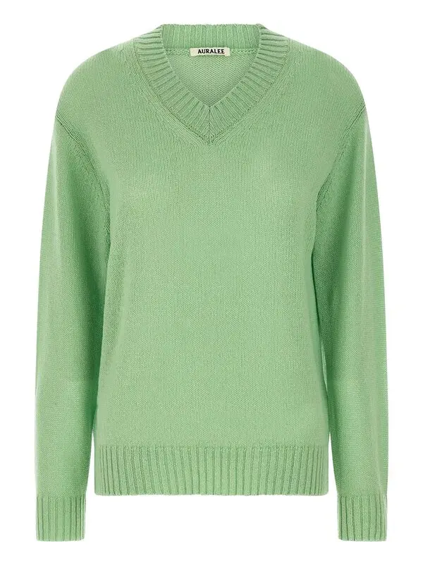 Auralee Cashmere Sweater - Green
