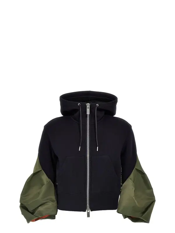Sacai Sponge Cotton Blend Hooded Jacket - Multi