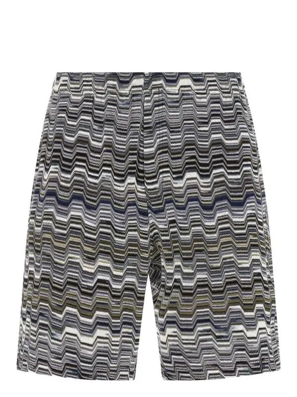 Missoni Irregular Zigzag Bermuda Shorts - Green