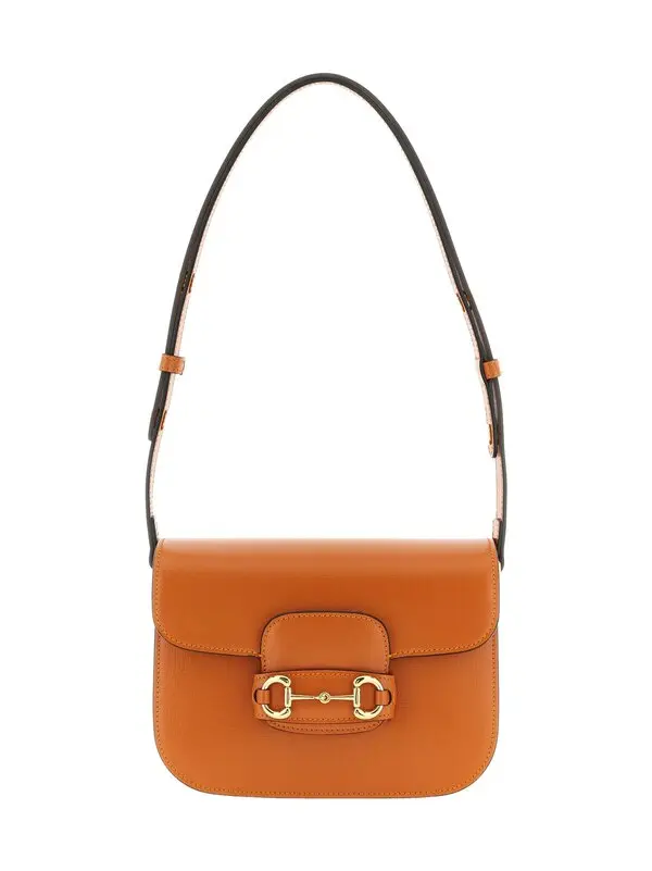 Gucci Horsebit 1955 Small Shoulder Bag - Orange
