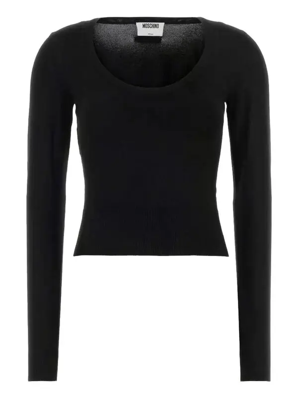 Moschino Scoop-neck Sweater - Black
