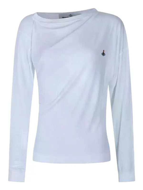 VIVIENNE WESTWOOD Draped Long Sleeve T-shirt - White