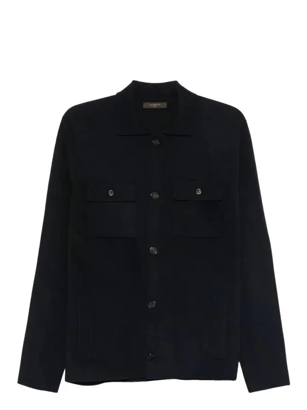 ZANONE Button-up Chest-pocket Cardigan - Blue