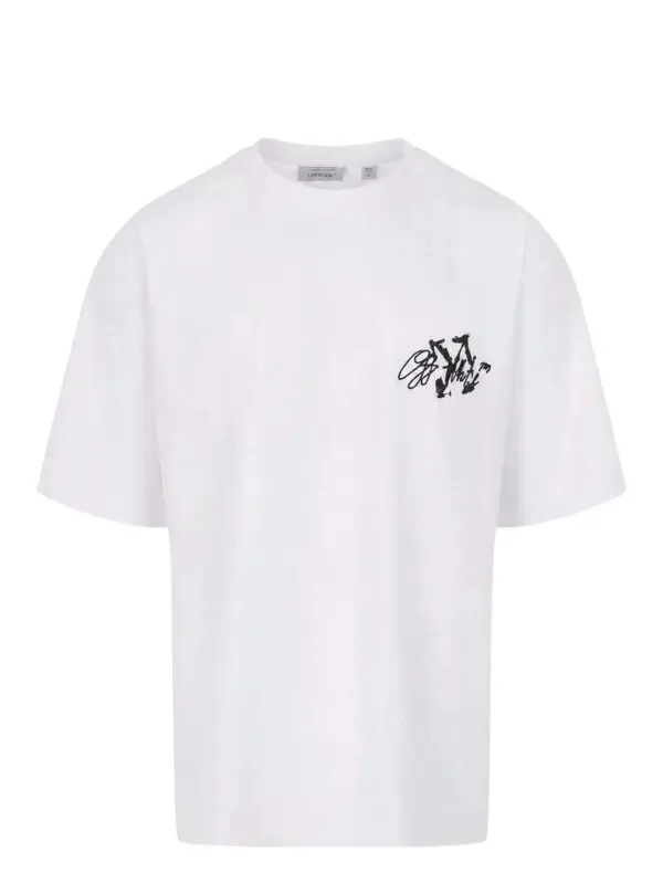 Off-White Logo-print Cotton T-shirt - White