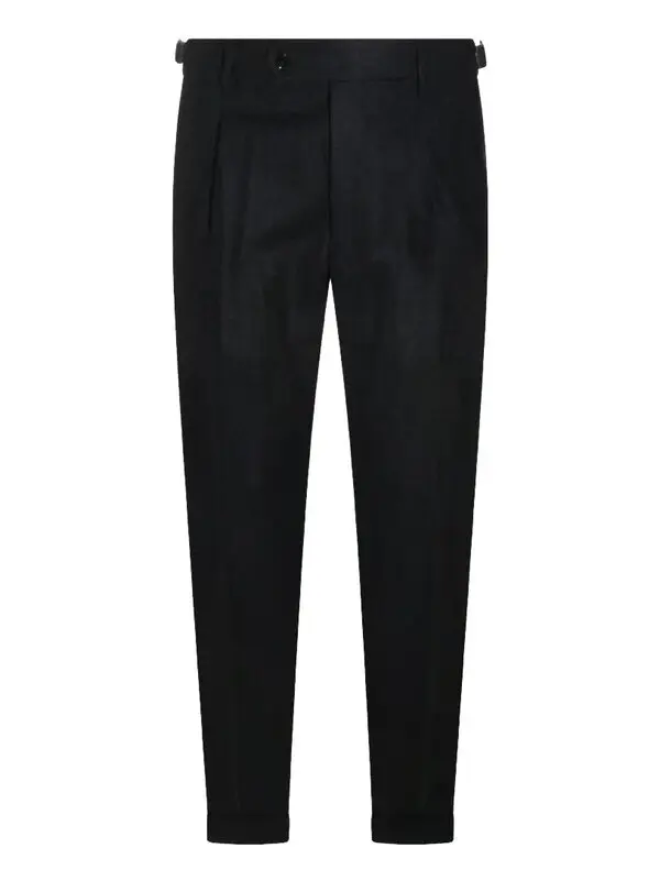 BERWICH Pressed-crease Pleated Trousers - Grey