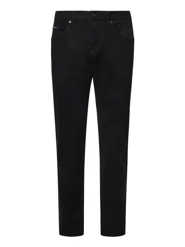 Dolce & Gabbana Logo-plaque Jeans - Black
