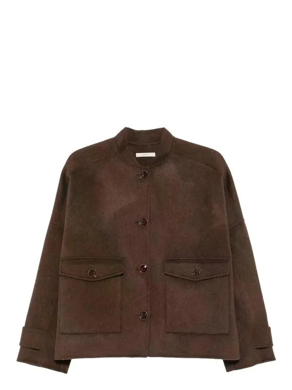 SESSUN Button-up Boxy Jacket - Brown