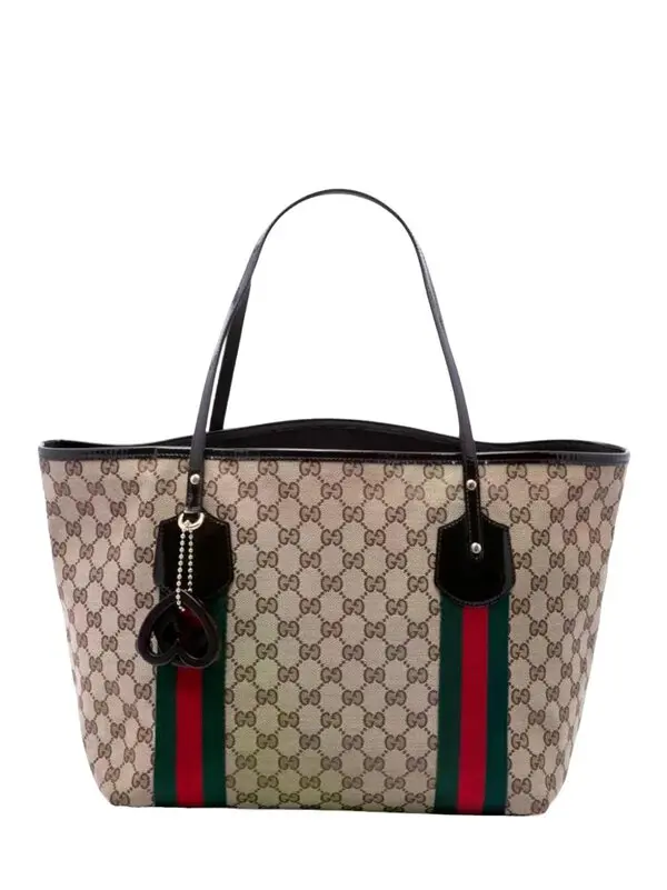 Gucci Gg Canvas Web Jolie Tote Bag - Neutrals
