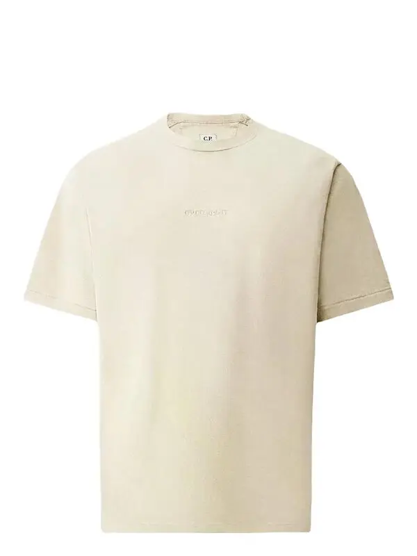 C.P. COMPANY 1020 Jersey Short-sleeve Logo T-shirt - Neutrals