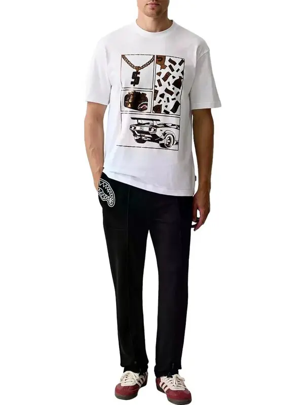 SPRAYGROUND Shark-print Track Pants - Black
