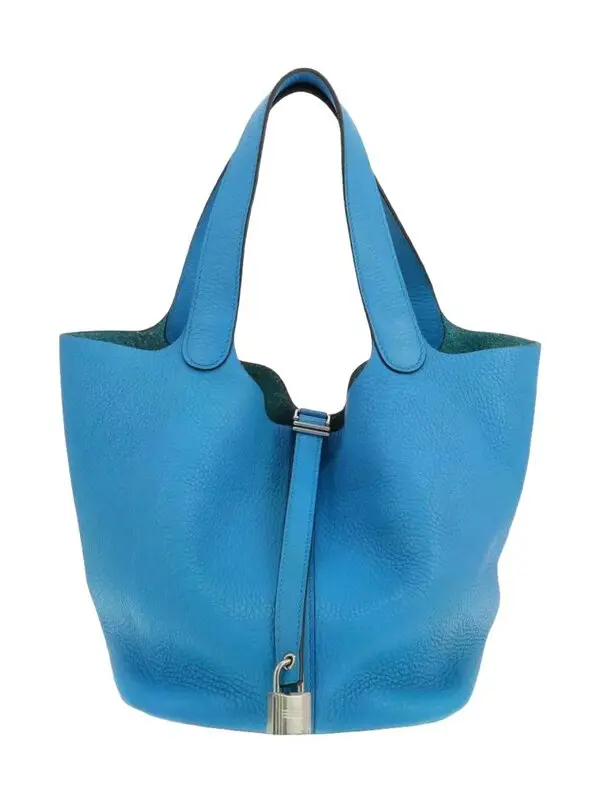 Hermès 2016 Picotin Clémence Tote Bag - Blue