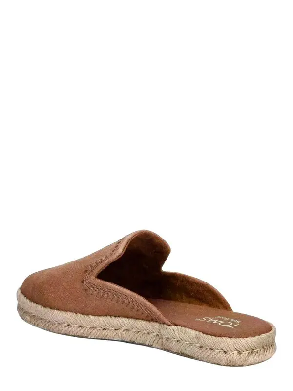 Toms Suede Espadrille Slides - Brown