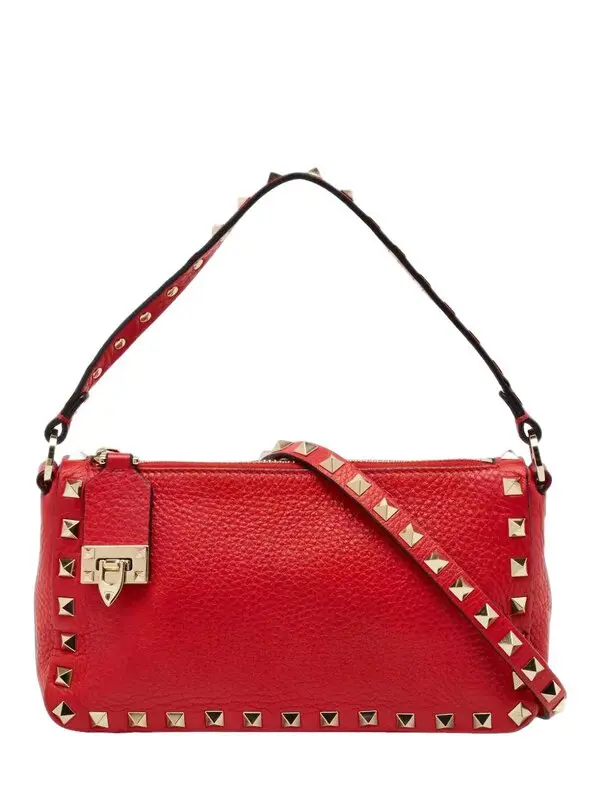 Valentino Garavani Small Rockstud Shoulder Bag - Red