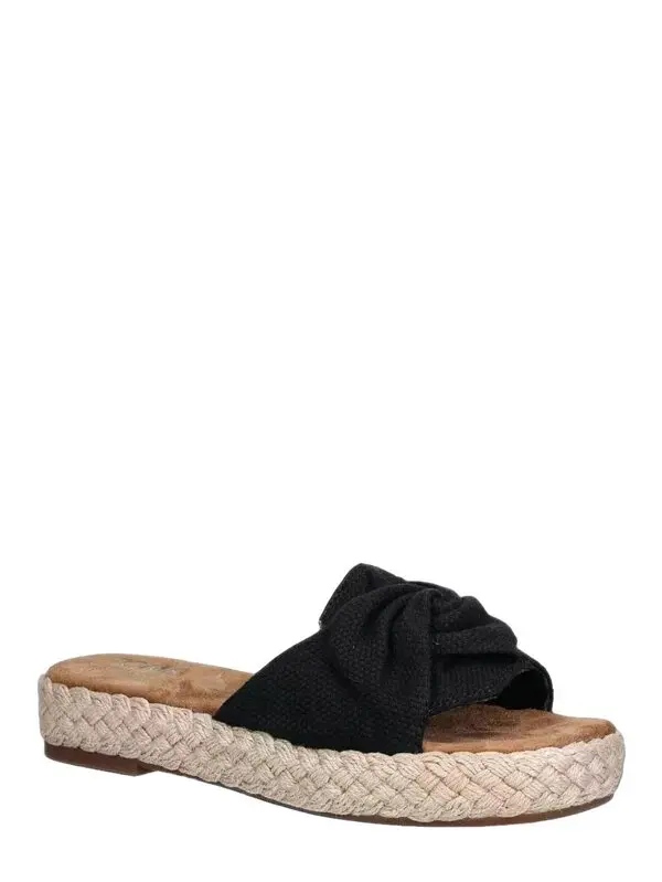Toms Abby Knot-detail Espadrille Slides - Black