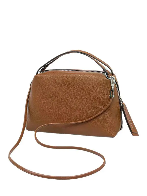 GIANNI CHIARINI Pebbled-leather Crossbody Bag - Brown