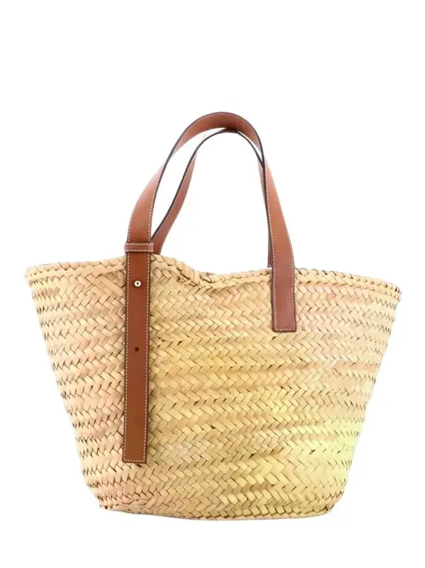 Loewe Medium Basket Raffia Tote Bag - Brown
