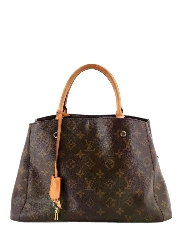 LOUIS VUITTON Monogram Canvas Montaigne Mm Tote Bag - Brown