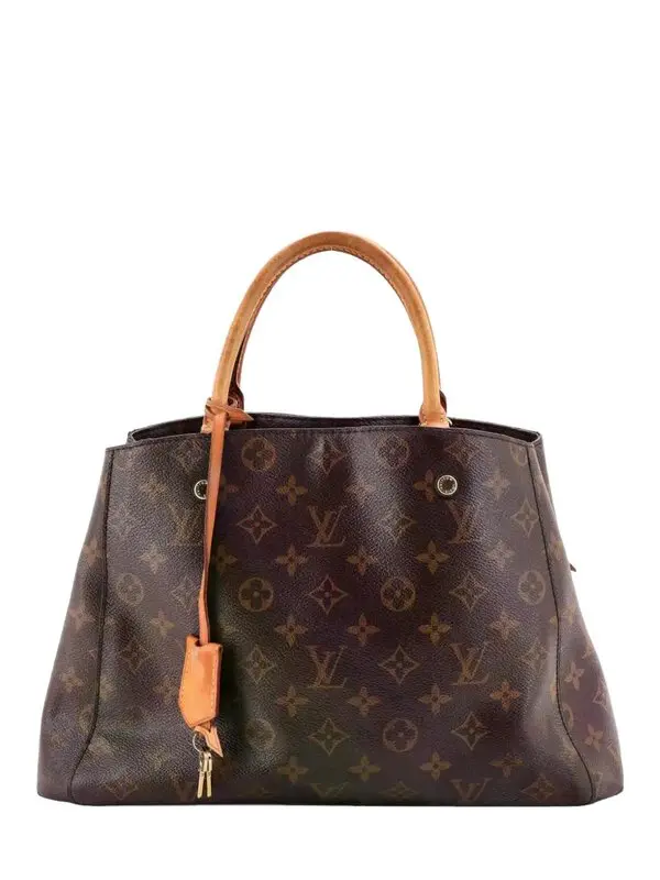 LOUIS VUITTON Monogram Canvas Montaigne Mm Tote Bag - Brown