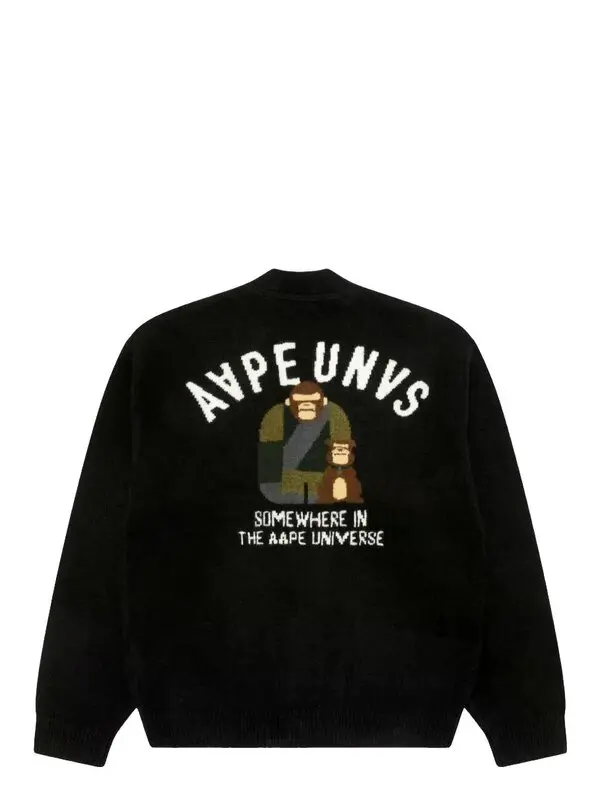 AAPE BY *A BATHING APE Aaper V-neck Cardigan - Black