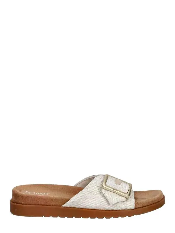 Toms Buckle-detail Slides - Neutrals