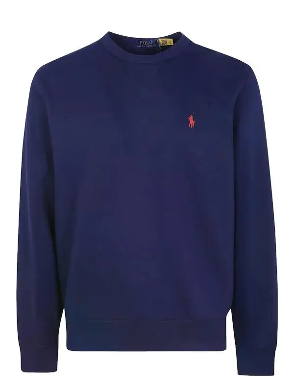 Polo Ralph Lauren Logo-embroidered Cotton Sweater - Blue