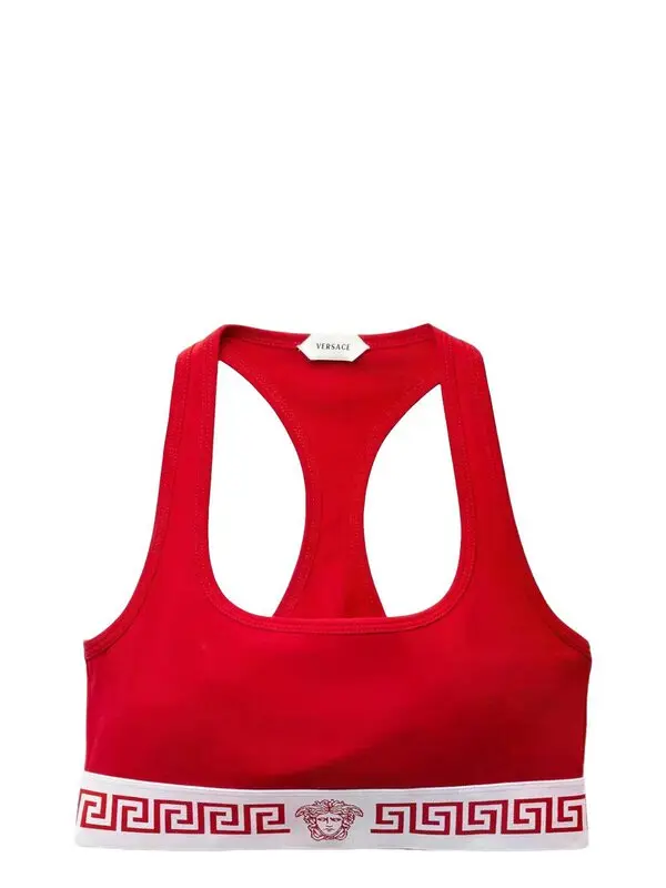 Versace Cotton-jersey Bralette - Red