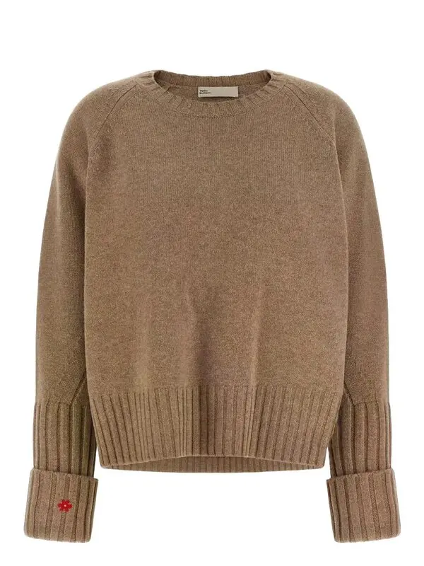 Tory Burch Merino Wool Sweater - Neutrals