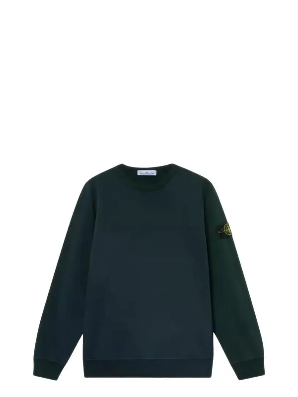 Stone Island Brushed Organic-cotton Fleece Sweatshirt - Green