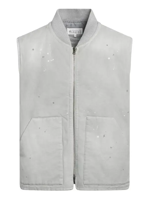 MAISON MARGIELA Paint-splatter Waistcoat - Grey