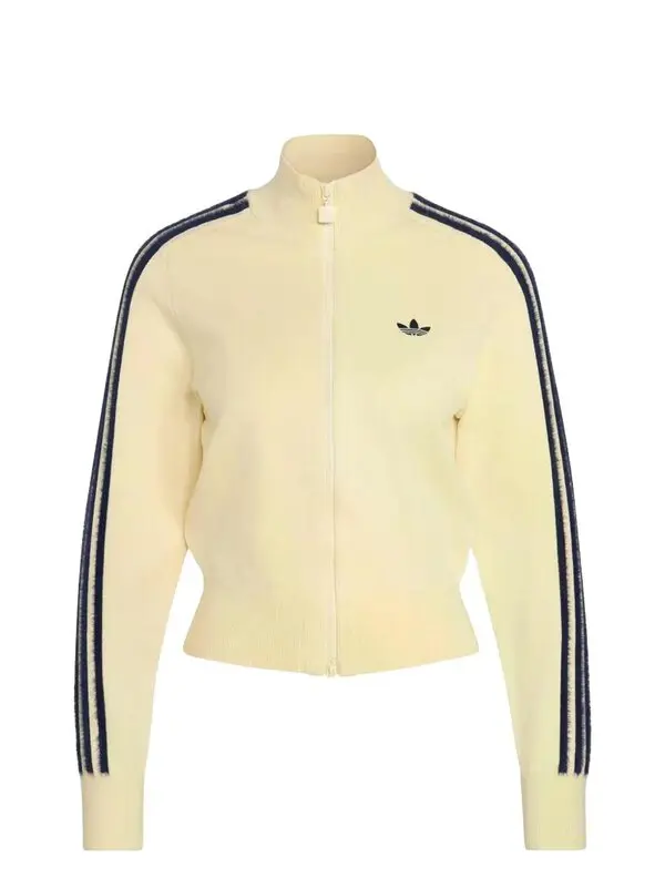 Adidas Knitted Firebird Track Top - Yellow