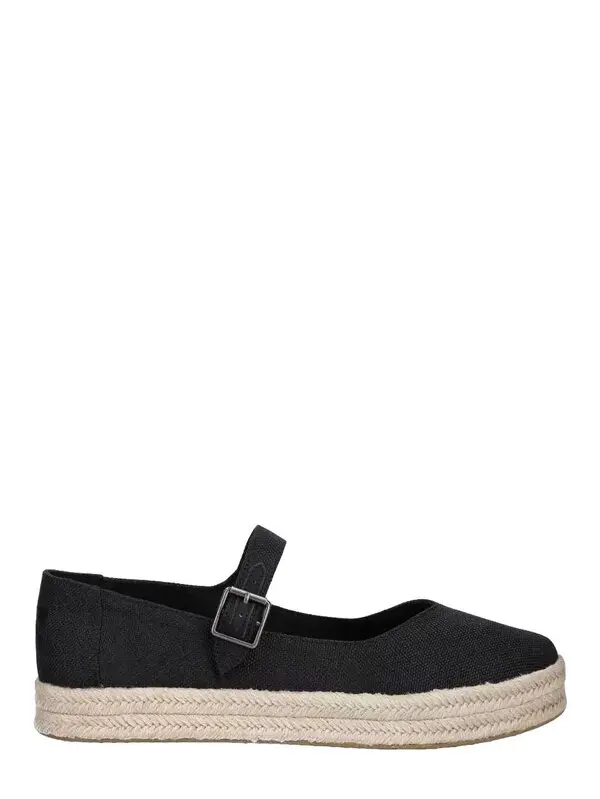 Toms Carolina Buckled Platform Espadrilles - Black
