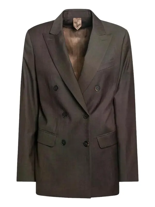 Max Mara Wool Gabardine Blazer - Brown