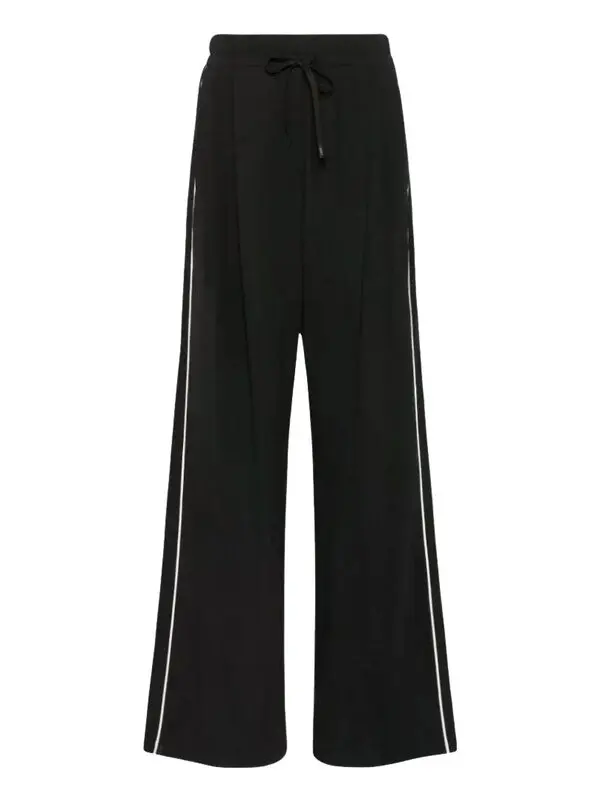 Max Mara Wide-fit Milano-knit Jersey Trousers - Black