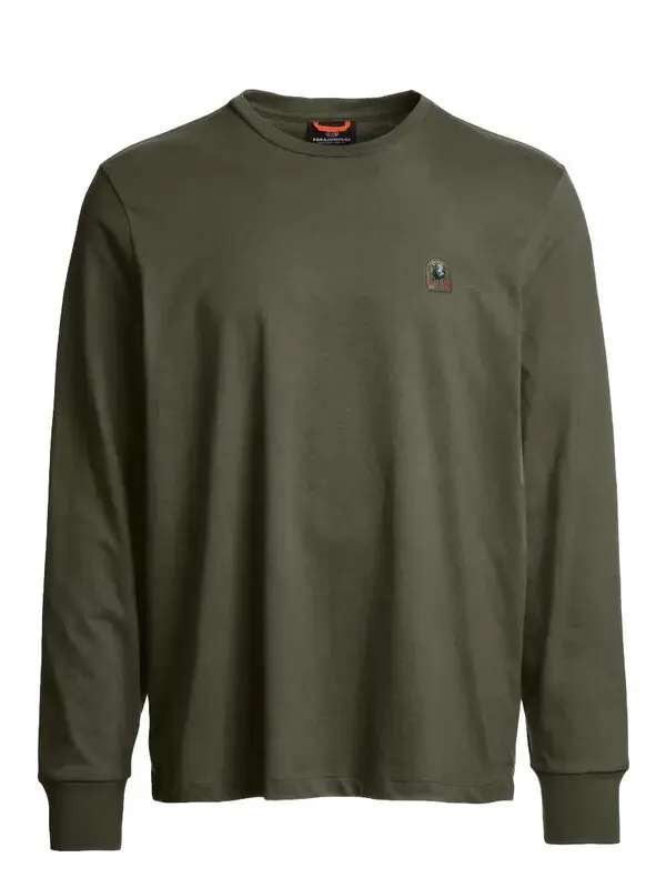 PARAJUMPERS Logo-patch Long-sleeve T-shirt - Green