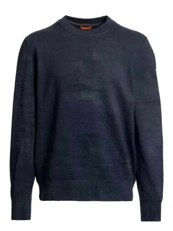 PARAJUMPERS Basic Braw Logo-patch Knit Pullover - Blue