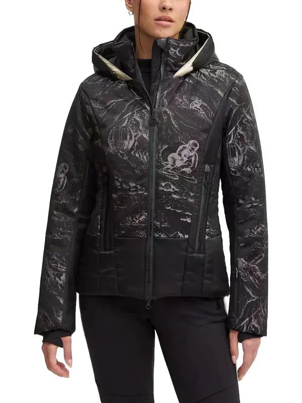 SPORTALM Graphic-print Hooded Jacket - Black