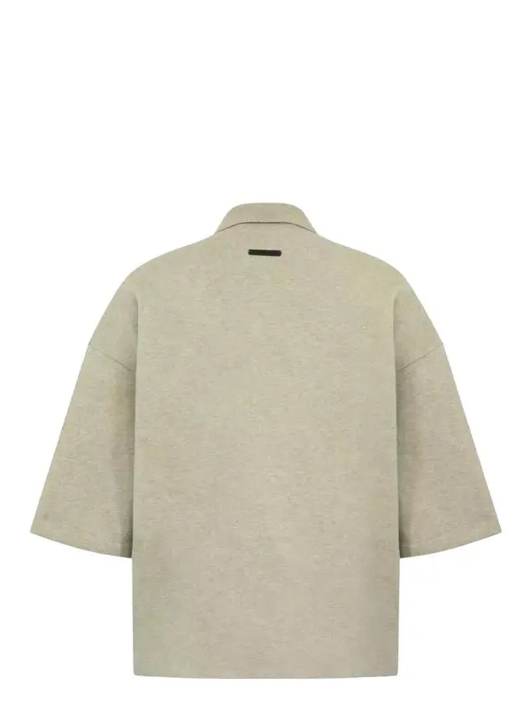 Fear Of God Cropped Panelled Polo Shirt - Grey