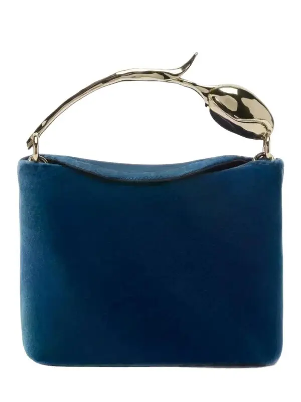 Erdem Micro Bloom Velvet Mini Bag - Blue