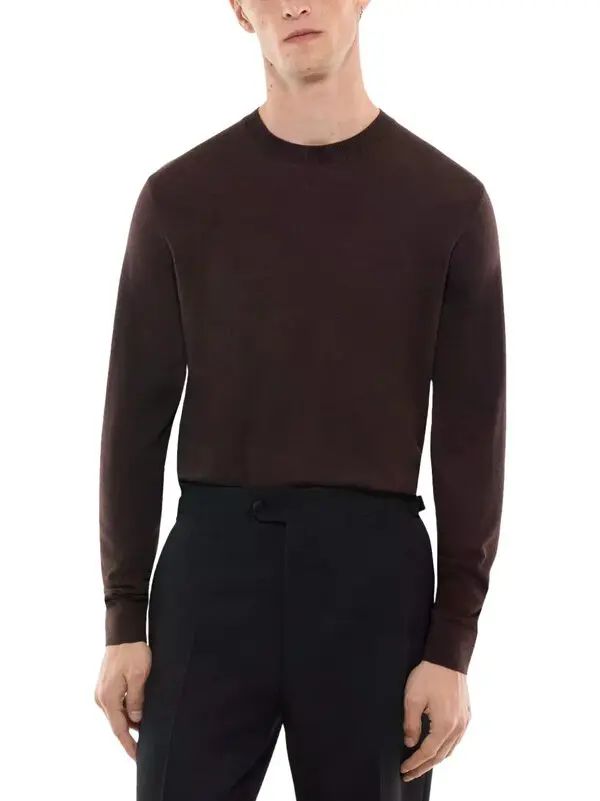 FURSAC Fine-knit Pullover - Brown