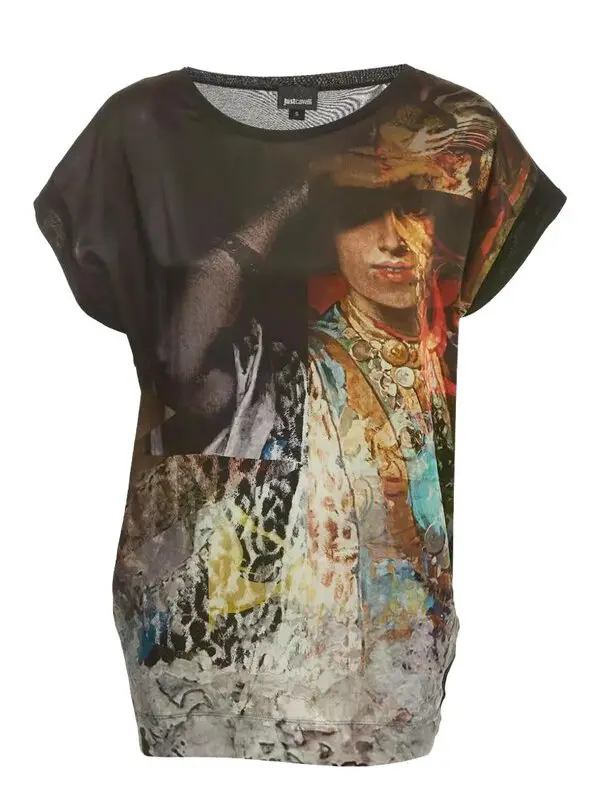 Just Cavalli Graphic-print T-shirt - Black
